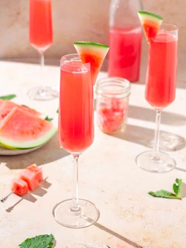 Watermelon Mimosas - Pinch of Parsley